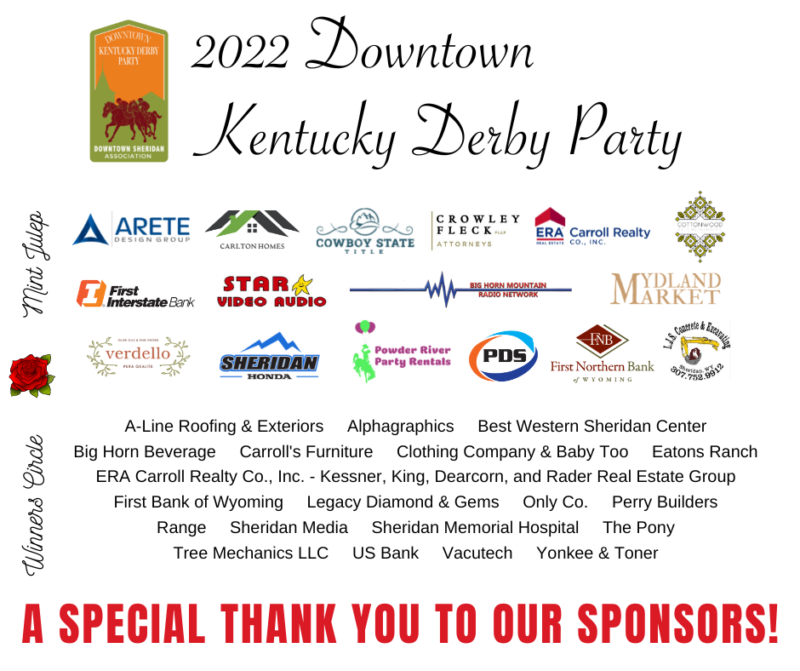 Thank You Kentucky Derby Sponsors! – Downtown Sheridan Association